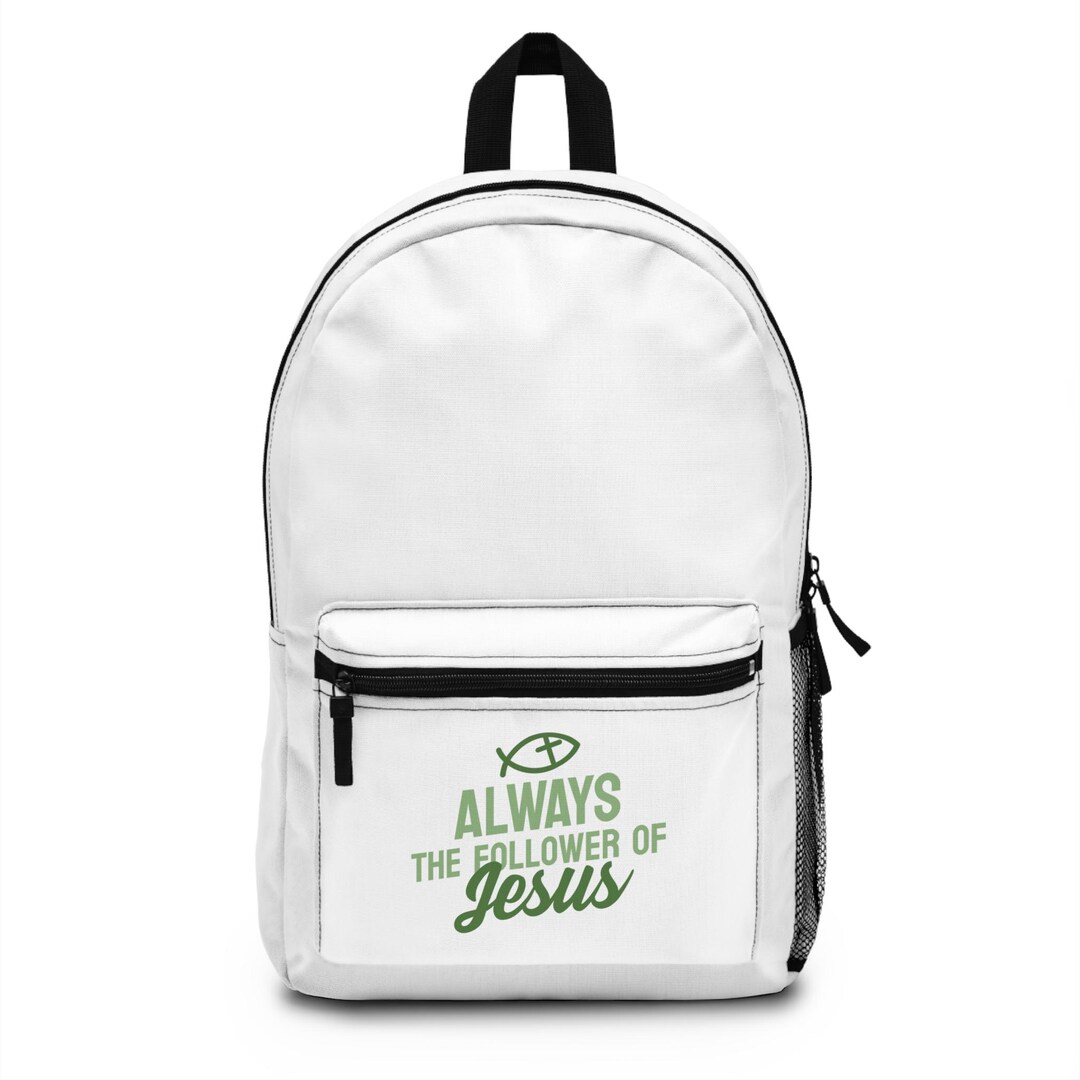 Backpack, Christian Follower of Jesus Quote Gift, Bible Verse Unique ...