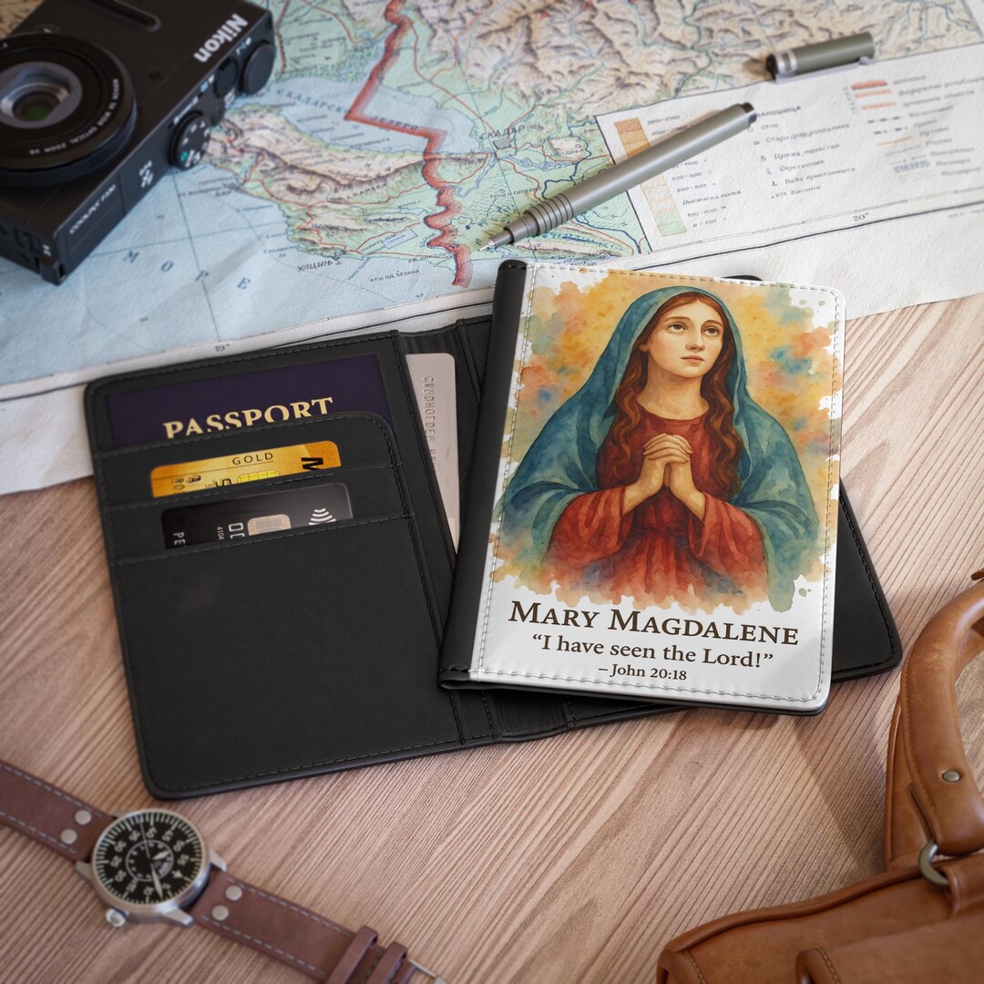 Mary Magdalene Inspirational Passport Cover, Religious Travel Accessory ...