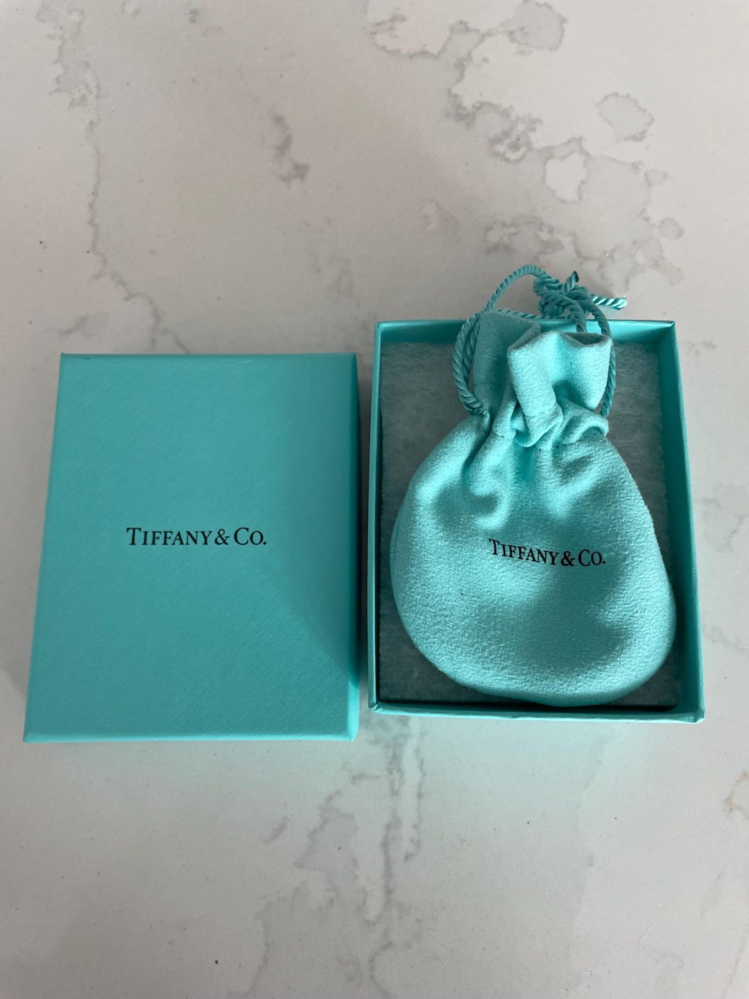 Tiffany Co. Signature Blue Box & Drawstring Pouch Set – Authentic ...