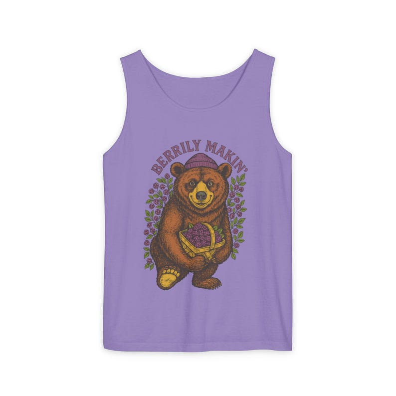 Vintage Bear Themed Tank Top, Summer Apparel, Gift for Bear Lovers ...