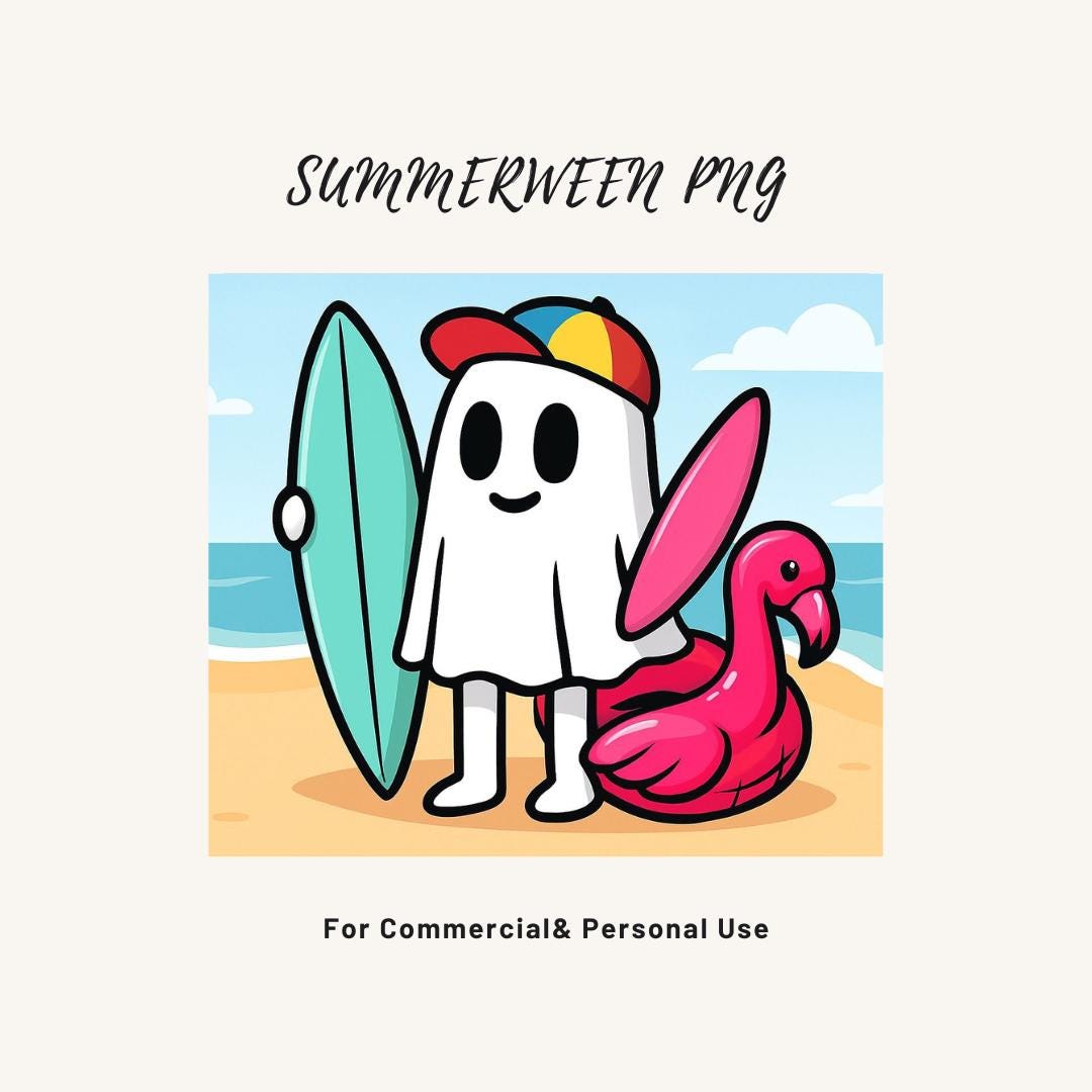 Kawaii Summerween PNG Clipart | Summer Halloween Sublimation Design ...