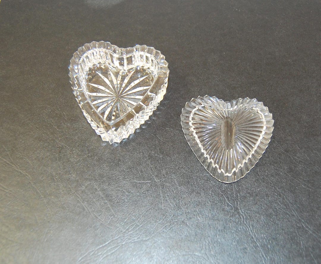 Vintage Waterford Crystal Heart Shaped Trinket Box - Etsy