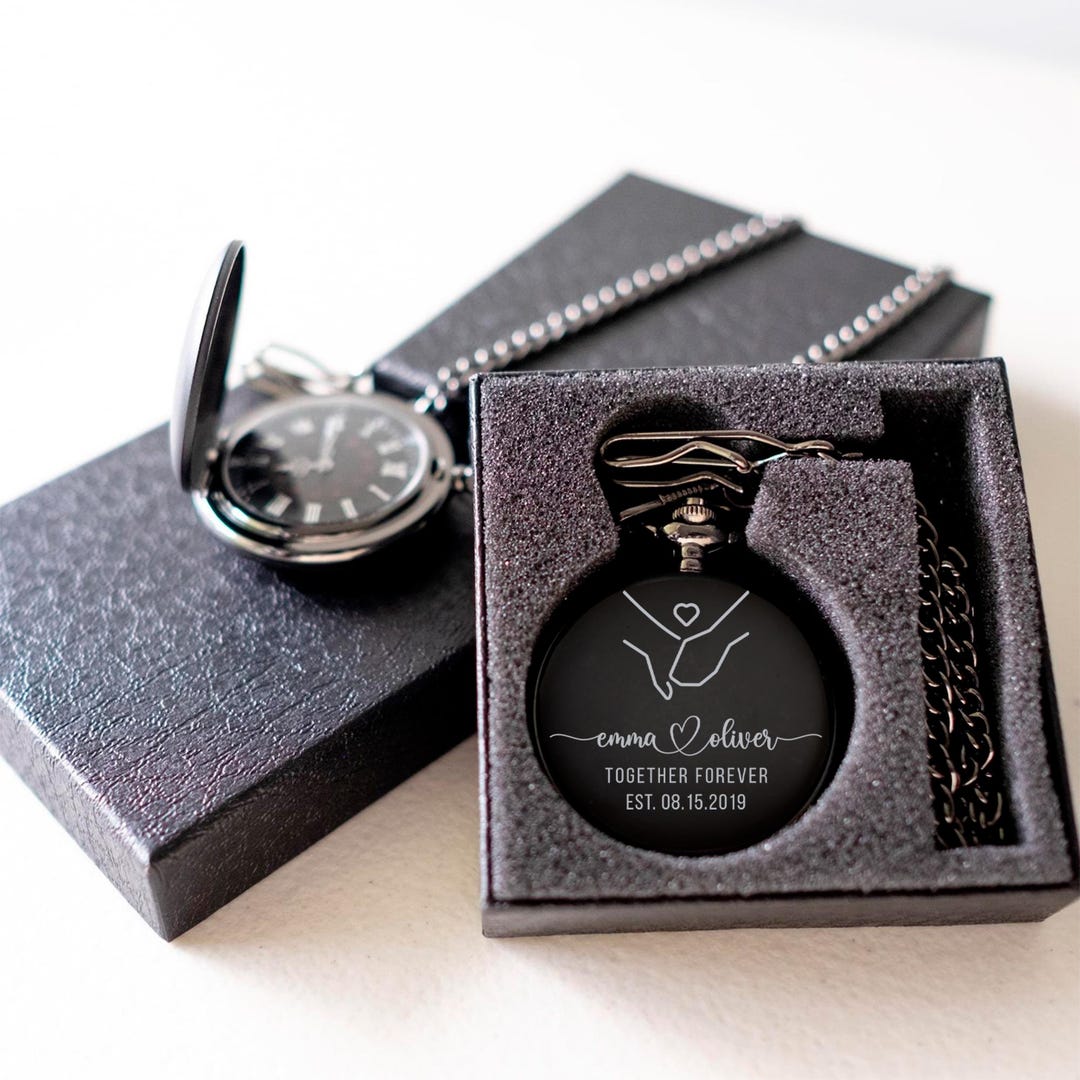 Custom Anniversary Pocket Watch: Personalized Jewelry Gift With ...