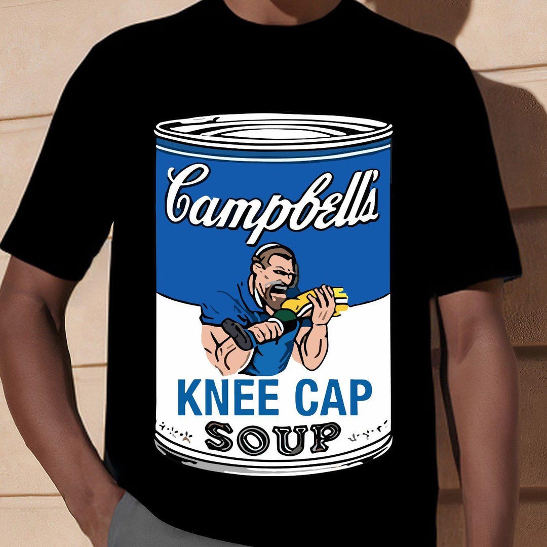 Campbell's Kneecap Soup Graphic T-shirt, Detroits Lions Dan Campbell's ...