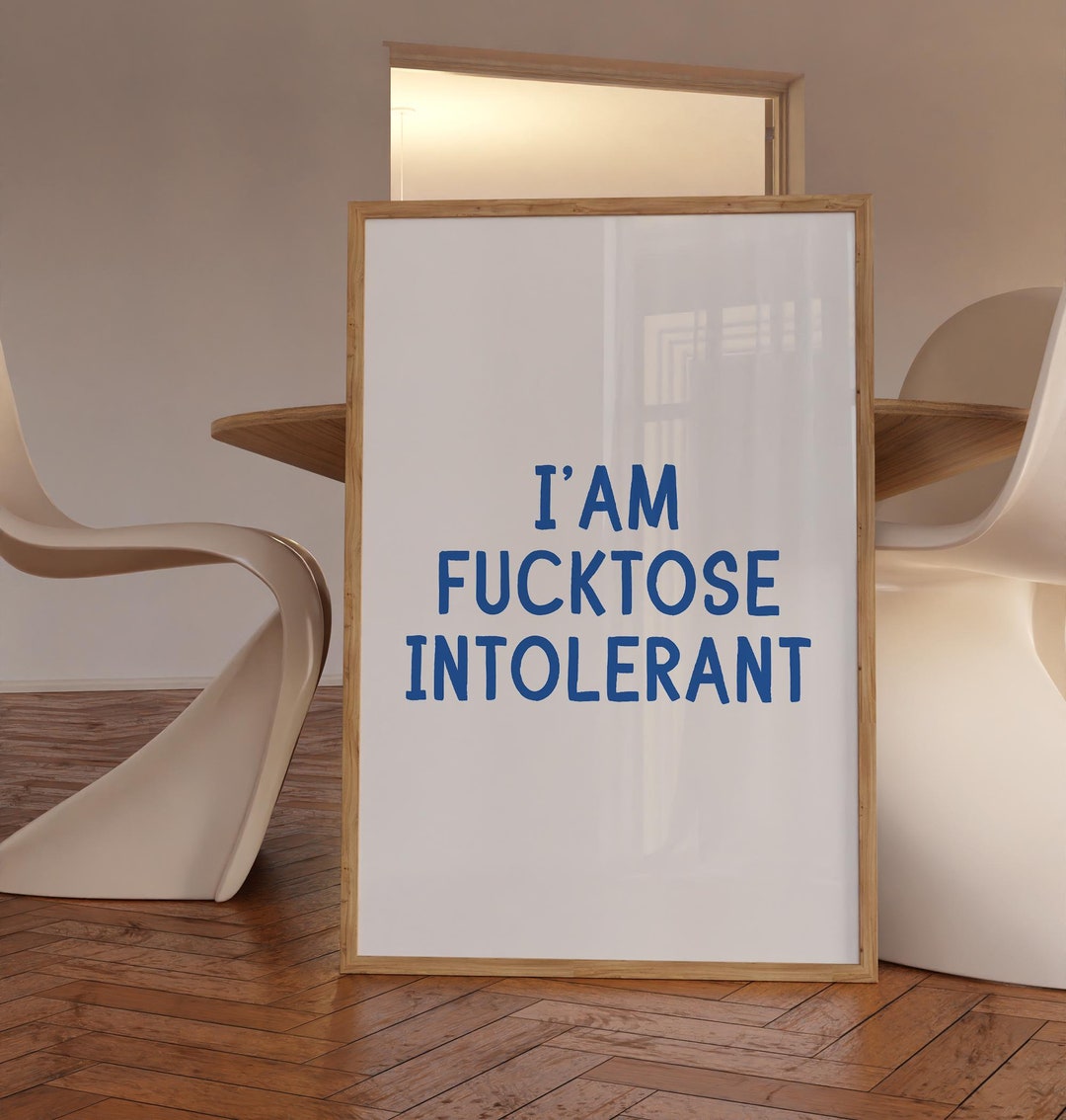 Sarcastic Quote Art Print, Blue Typography Art, Rude Quotes, Funny Wall ...