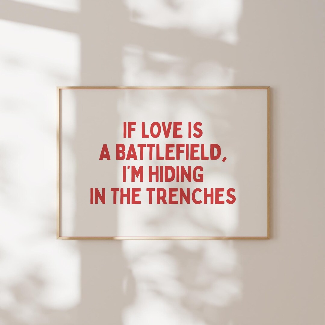 Funny Love Quote Art Print, Valentines Day Decor, Aesthetic Wall Art ...