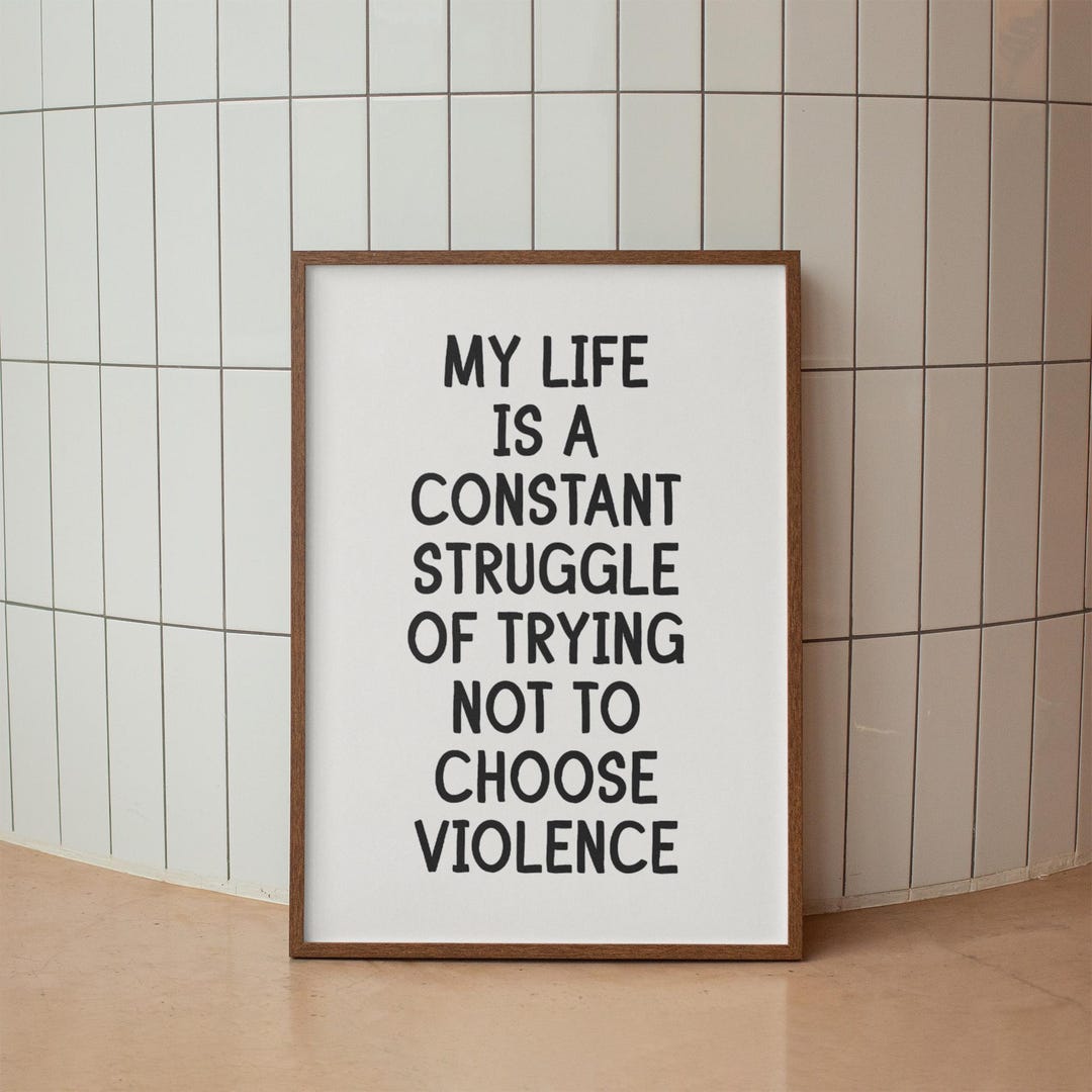 Sarcastic Wall Art Print, Typography Art, Trendy Wall Art, Funny Quote ...