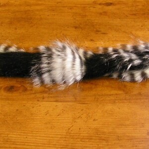 Fur Tail Costume Clip on Tail Faux Fur Tail in Black With - Etsy