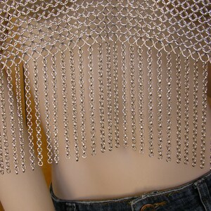 Chainmail Breastplate Halter Topwith Chain Fringe 4 in 1 - Etsy