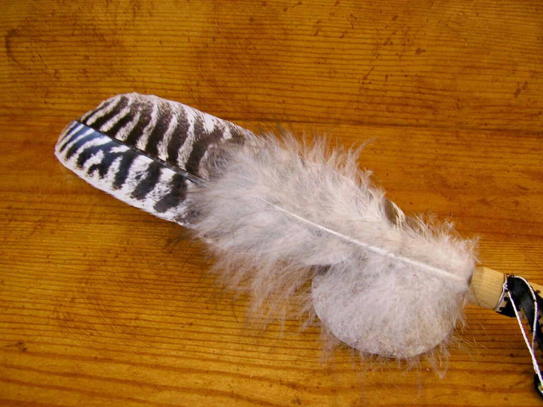 Turkey Feather Fan 16.5 Long With Quill Feather, and Marabou Feathers ...