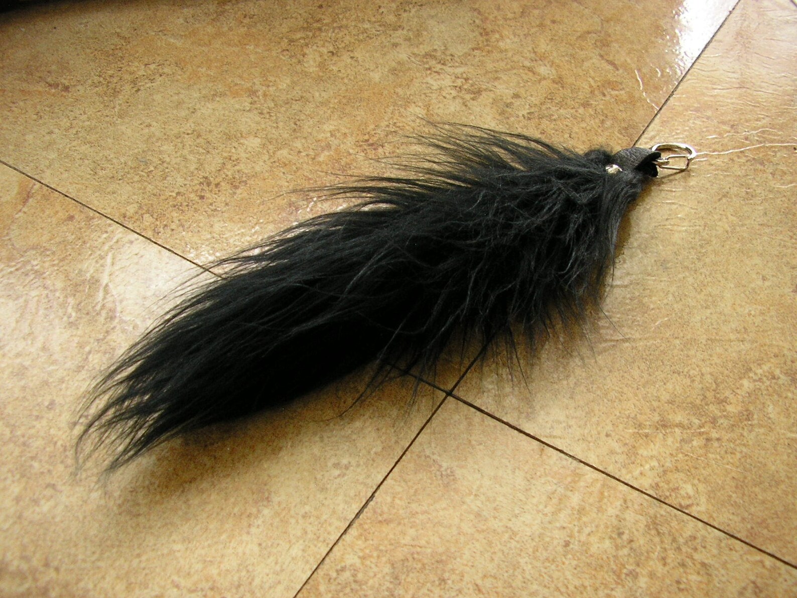 Black Tail Costume Clip on Tail Faux Fur Tail 8 Long - Etsy UK