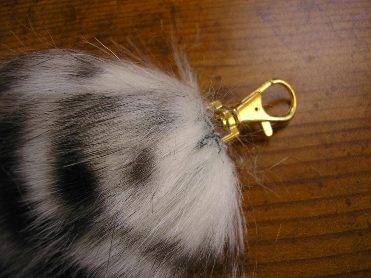 Fur Tail Costume Clip on Tail Faux Fur Tail in Black With - Etsy