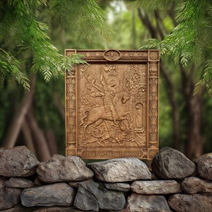 ST. GEORGE ICON Framed Christian Art 3d Wood Wall Hanging Religious ...