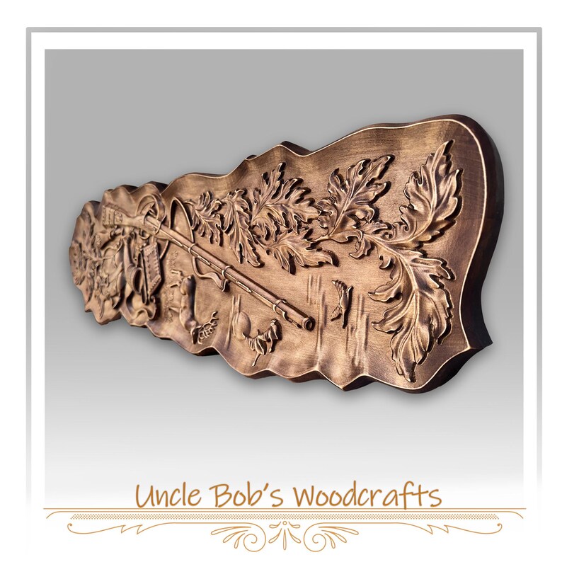 DEER HUNTER Gift DUCK Hunting Gifts 3D Wood Carved Decor Hunting Season ...