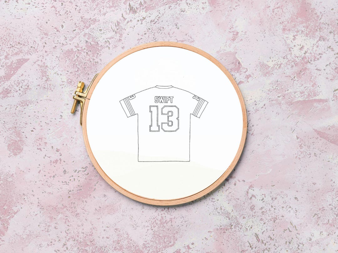 Swift Jersey Embroidery Pattern Taylor Swift DIY Craft Digital Download ...