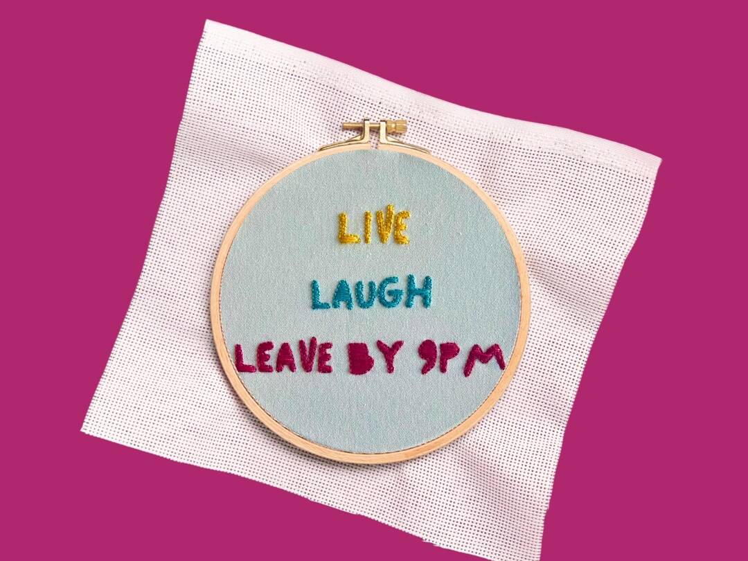 Snarky Embroidery Kit, Sarcastic DIY Craft for Beginners (digital Guide ...
