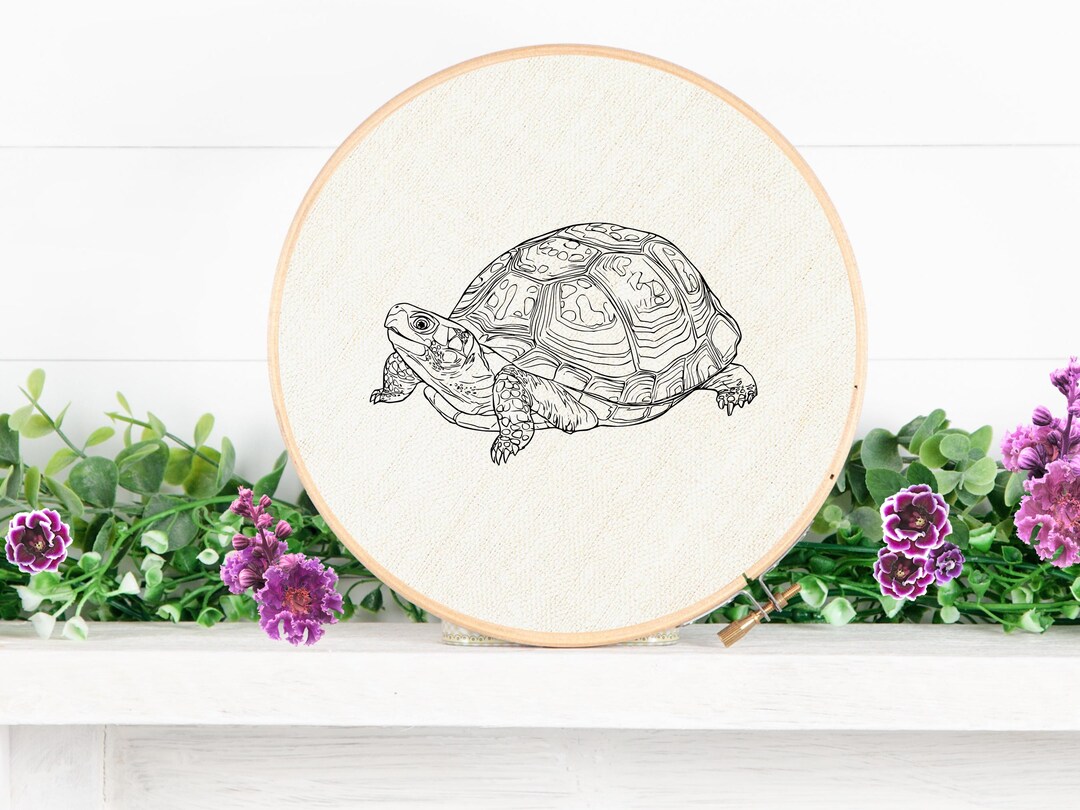 Advanced Turtle Embroidery Pattern Turtle Wall Art, Sea Turtle Nursery ...