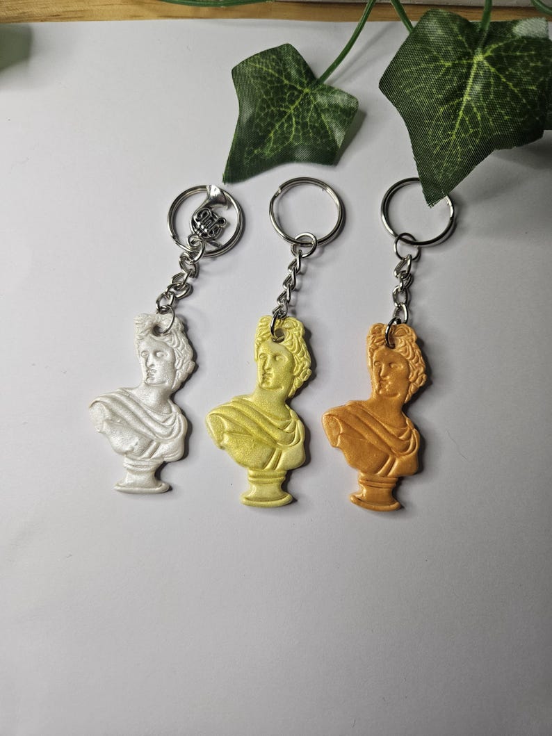 Apollo/apollon Bust Statue Necklaces and Keychains - Greek God of Music ...