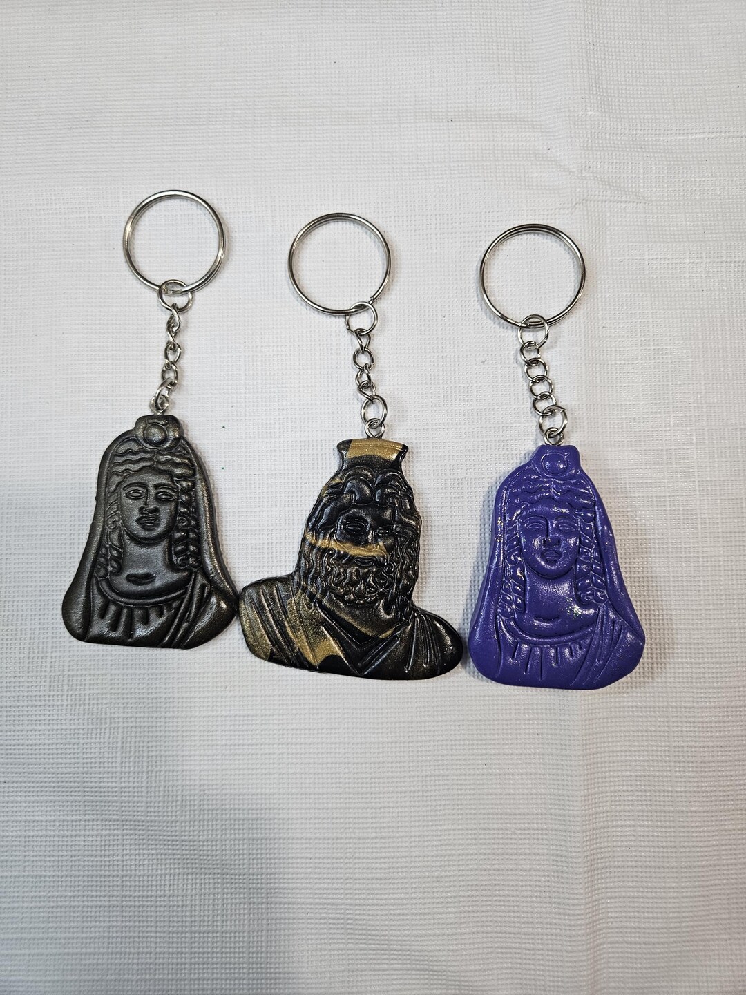 Hades and Persephone Polymer Clay Keychains - Greek God and Goddess of ...