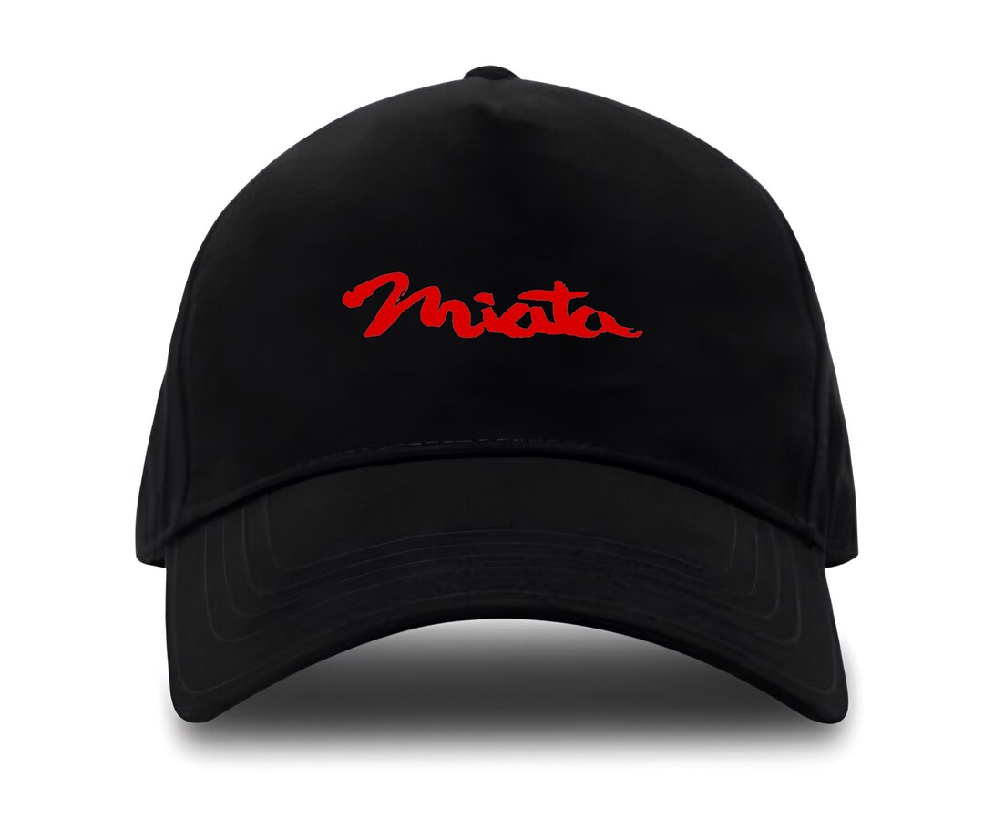 Black Miata Cap Minimalist Red Logo Hat for MX-5 Miata Lovers - Etsy