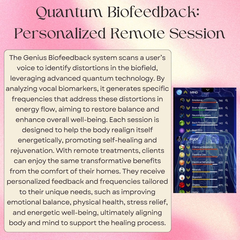 Quantum Biofeedback: Personalized Remote Session - Etsy