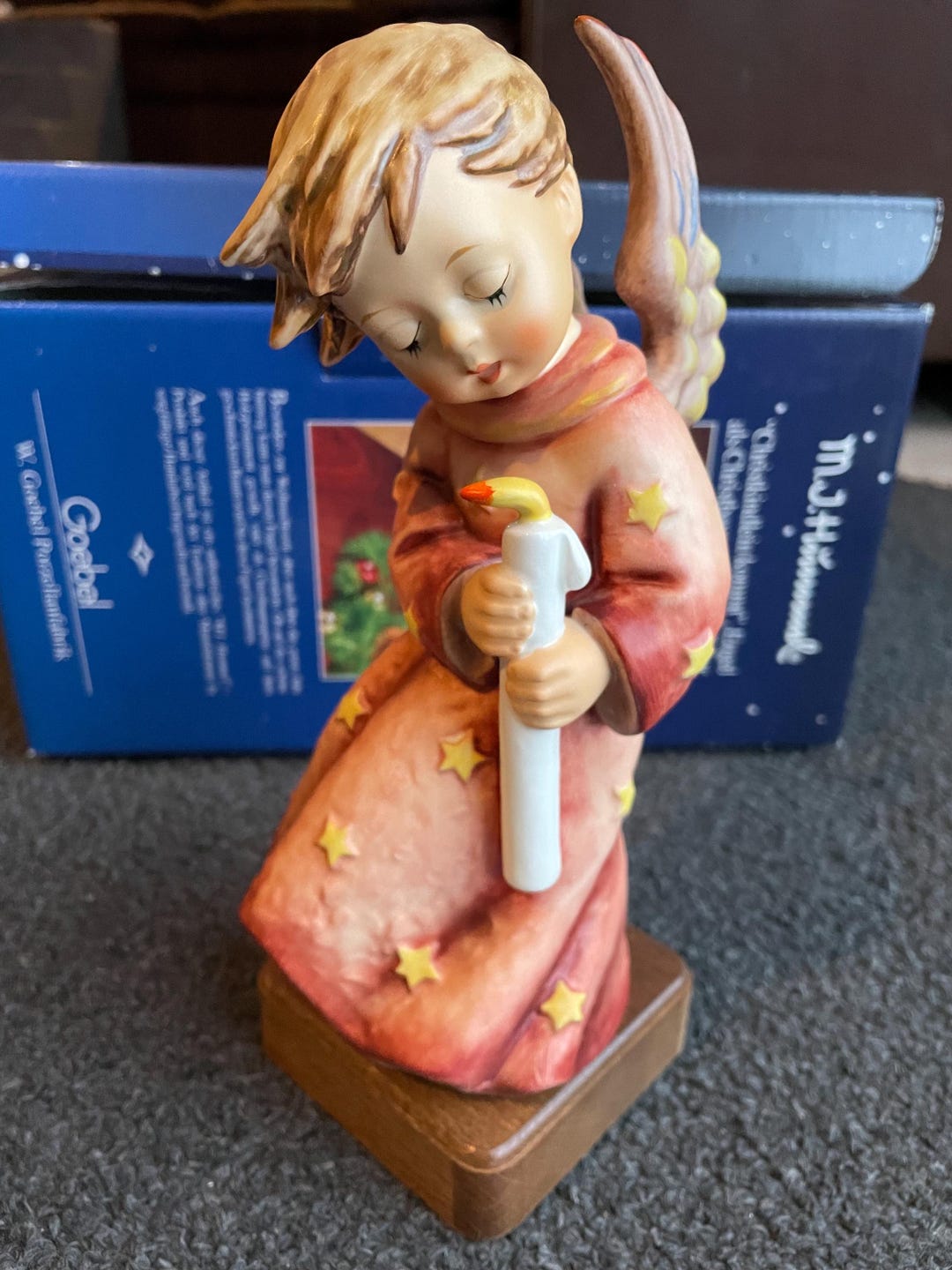 Goebel Hummel HEAVENLY ANGEL Tree Topper 755 Mint in Original Box Stand ...