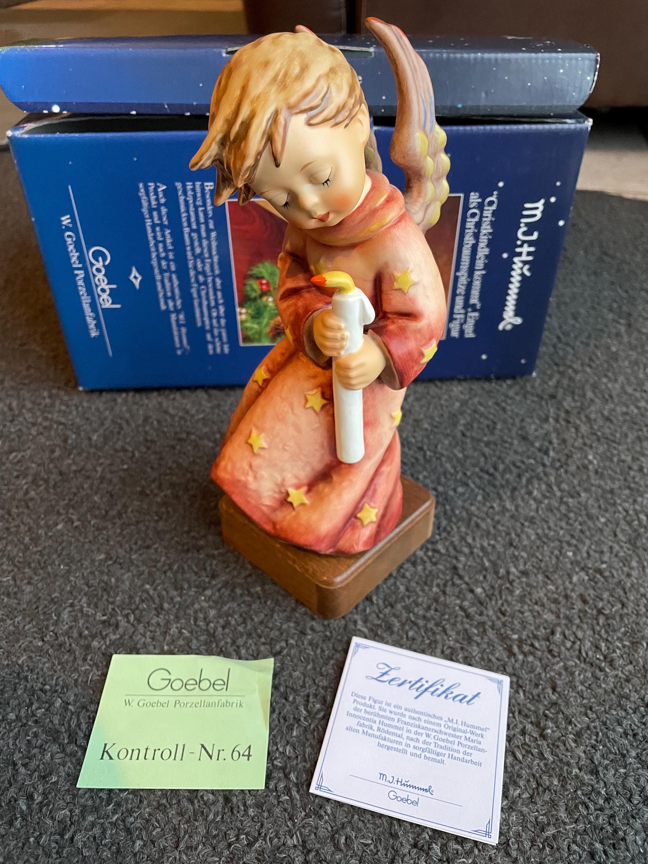 Goebel Hummel HEAVENLY ANGEL Tree Topper 755 Mint in Original Box Stand ...