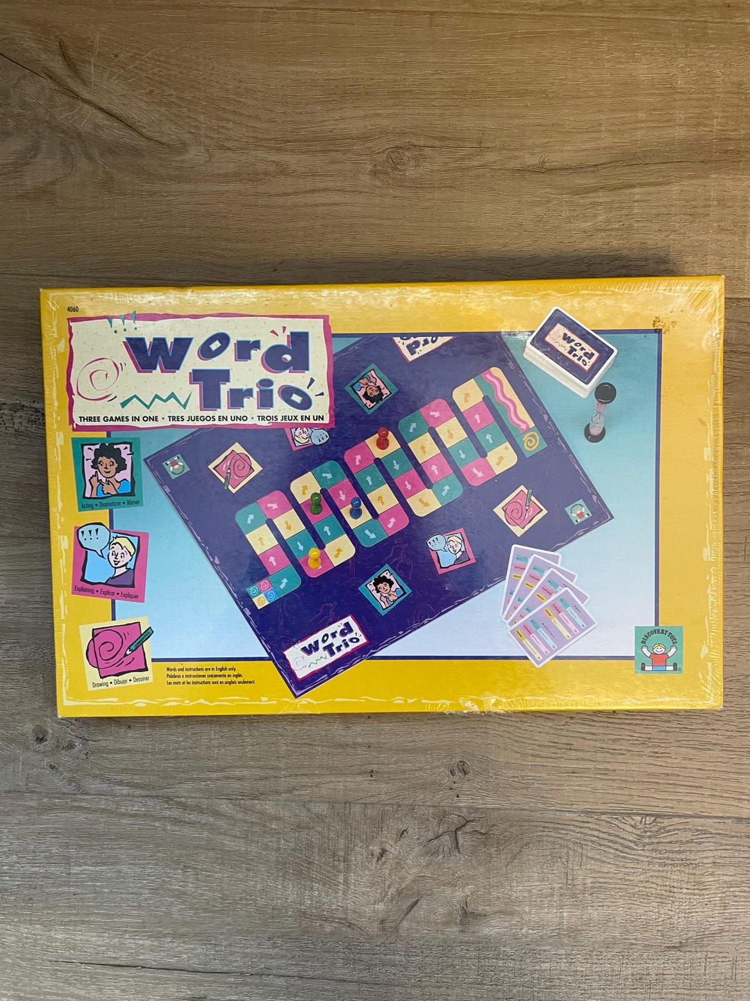 NEW Vintage Discovery Toys WORD TRIO Game Three Games in One Act ...