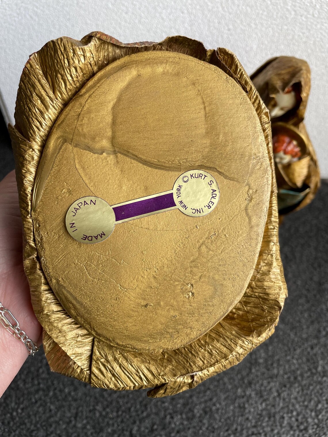 Christmas Paper Mache Creche Nativity Figures Japan 9" Mary & Joseph ...