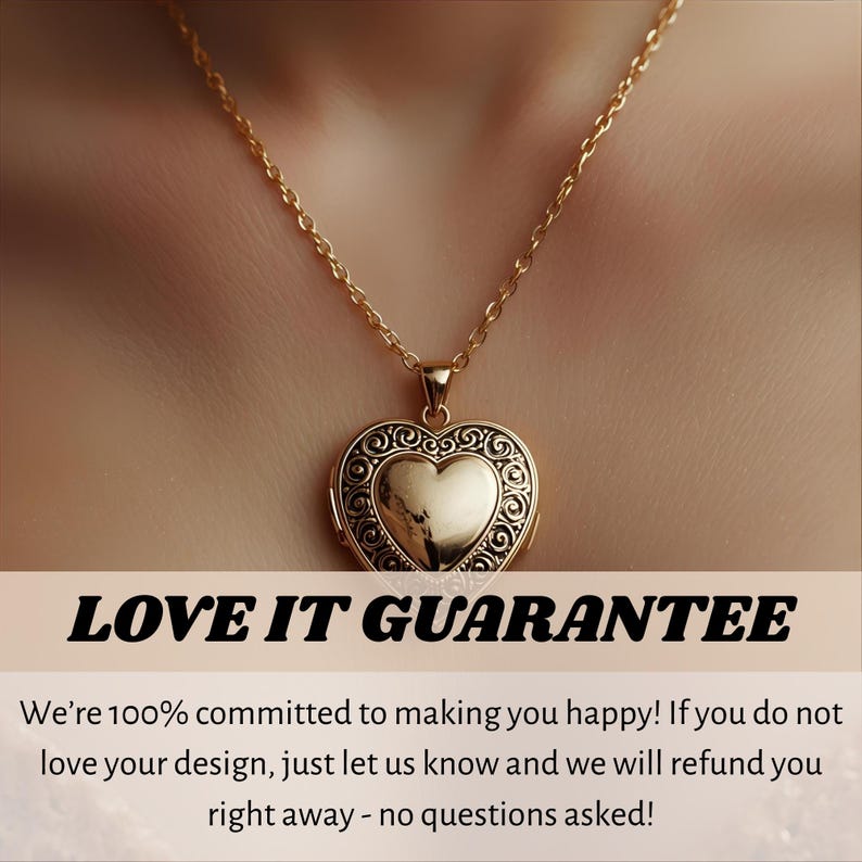 Heart Locket Photo Template in Canva, Instant Download Photos for Heart ...