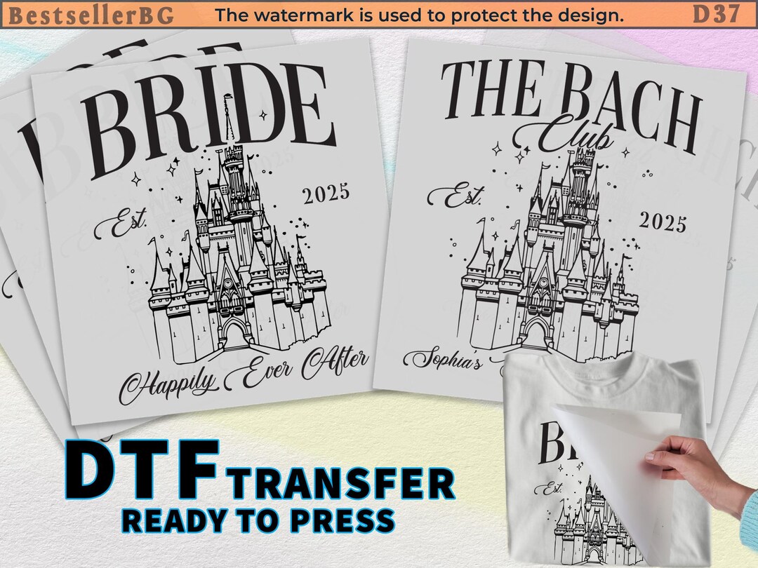 Disney Bride Personalized DTF, the Bach Club Shirt DTF Transfer, Ready ...