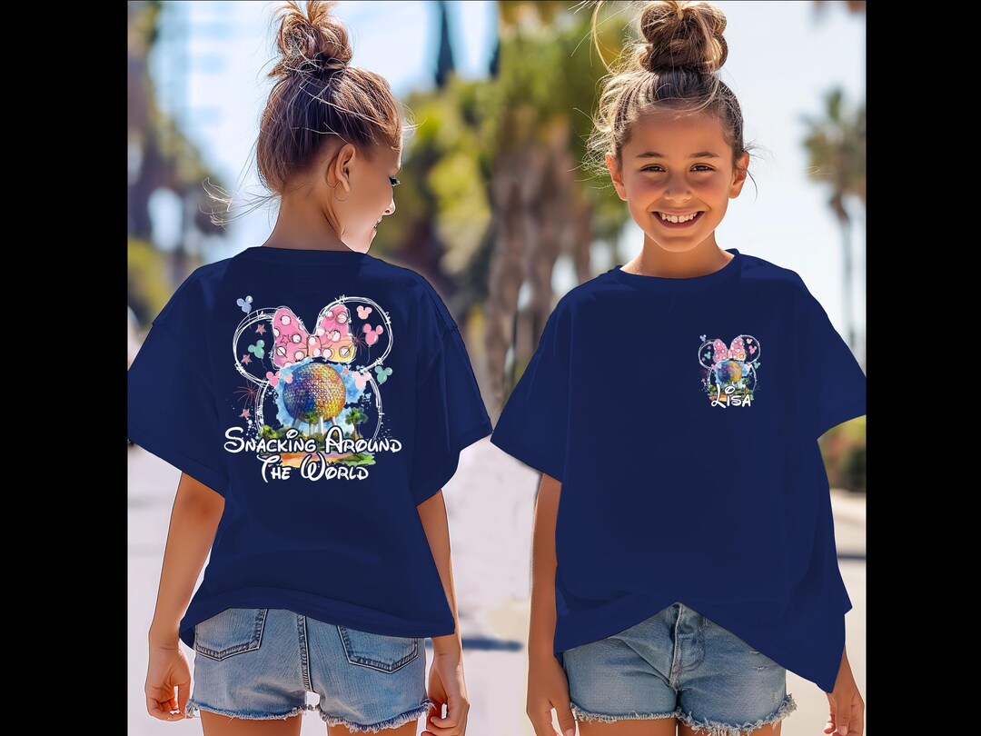 Epcot Snacking Around the World Shirt, Epcot Ball, Mickey and Minnie ...