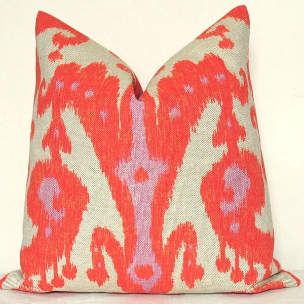 Coral Ikat - Etsy