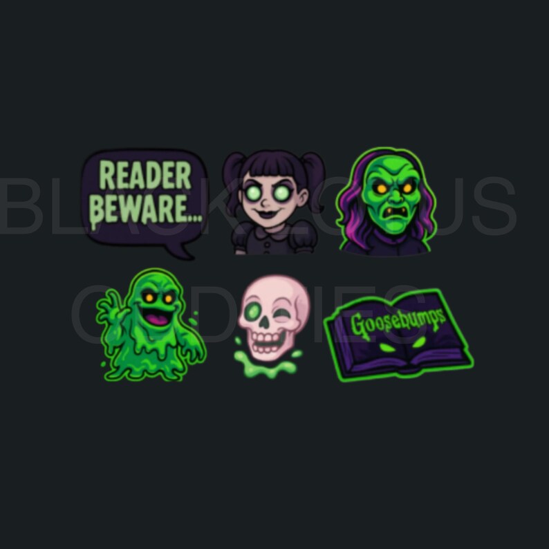 12 Goosebumps-inspired Emotes | Kawaii Horror Twitch & Discord Emotes ...