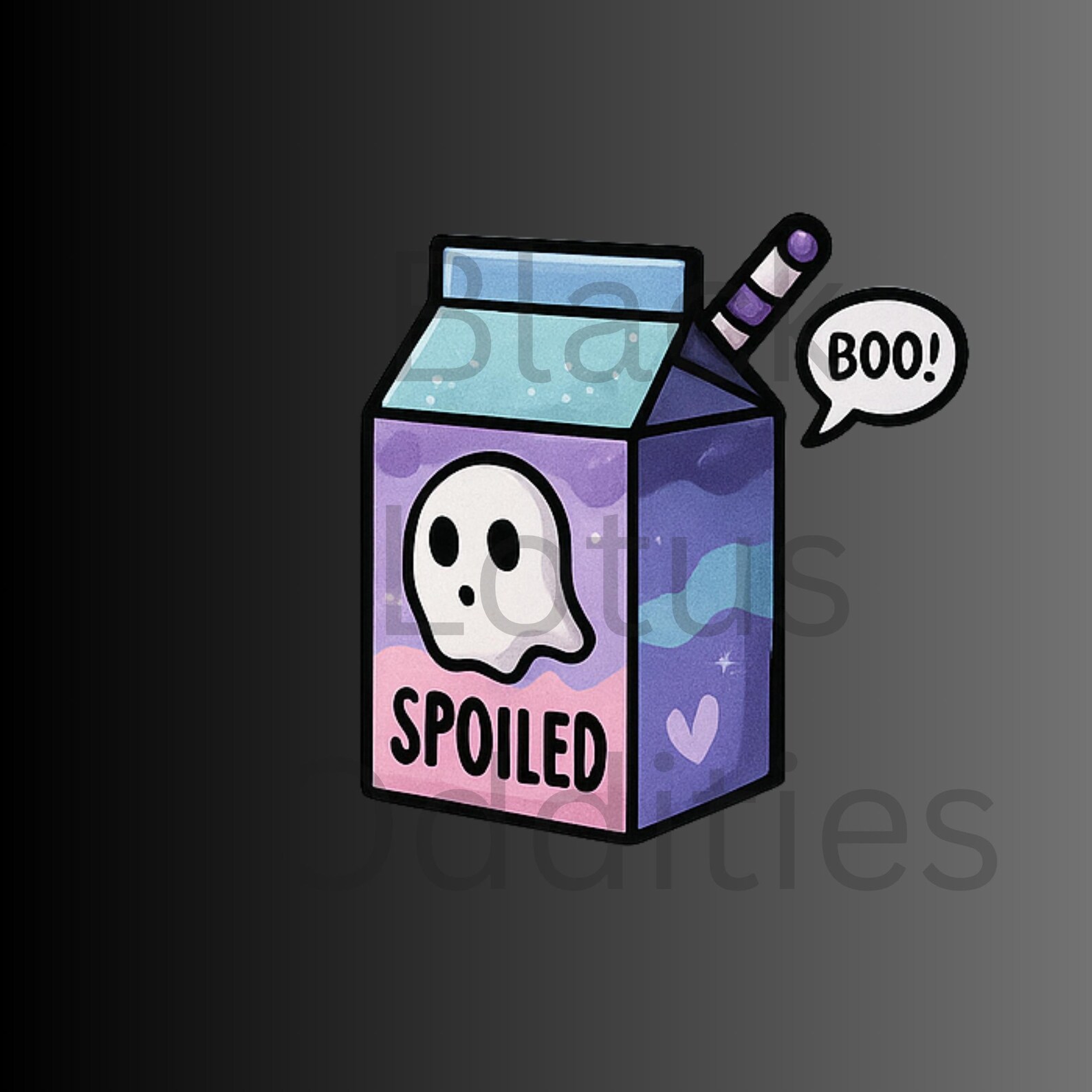 Kawaii Ghost Milk Emote: Pastel Goth Twitch, Discord, Sublimation PNG ...