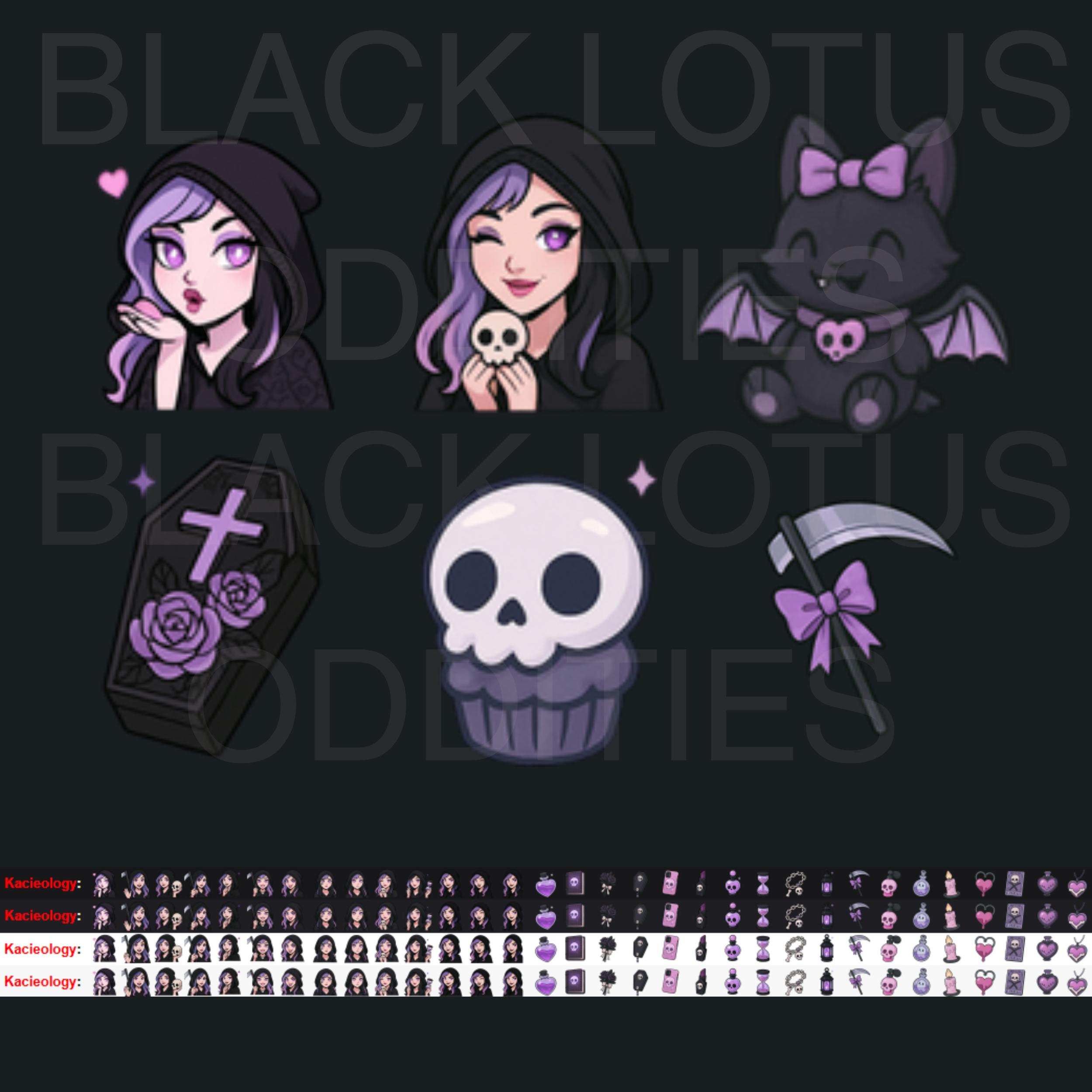 Pastel Goth Twitch Emotes: Kawaii Horror Streamer Set (55 Pngs - Etsy