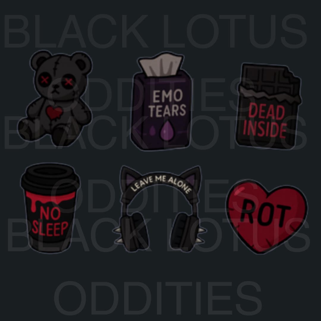65 Twitch Emotes Emo Forever Bundle - Etsy