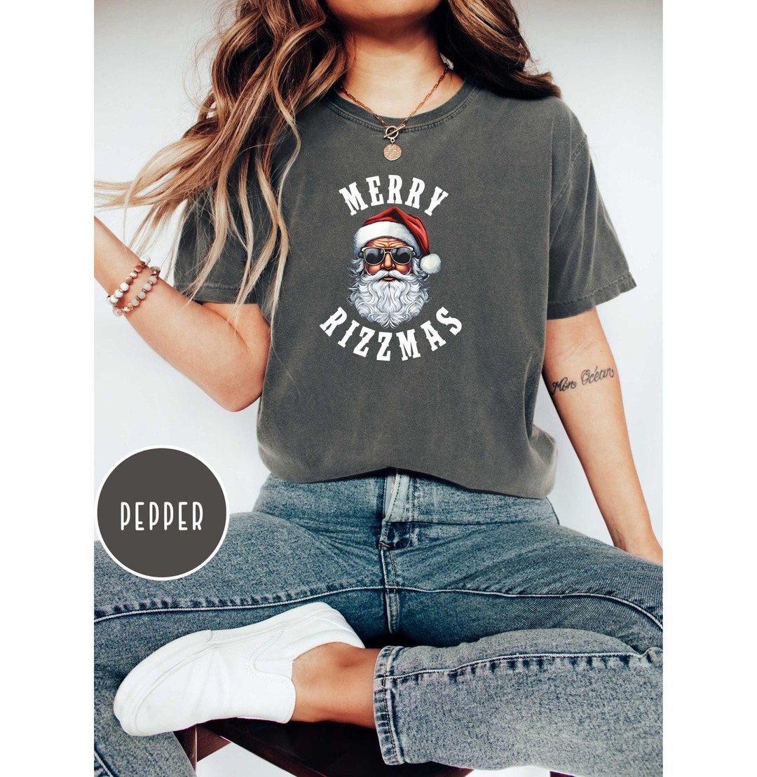 Merry Rizzmas Funny Christmas Santa Rizz Comfort Colors T-shirt, Funny ...