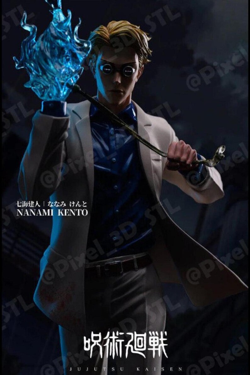 Nanami Kento STL Model, 3D Printable Jujutsu Kaisen Figure, Jujutsu ...