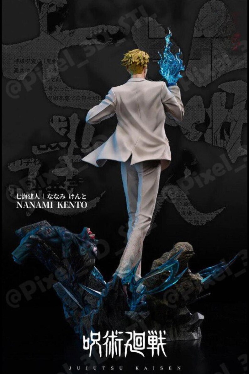 Nanami Kento STL Model, 3D Printable Jujutsu Kaisen Figure, Jujutsu ...