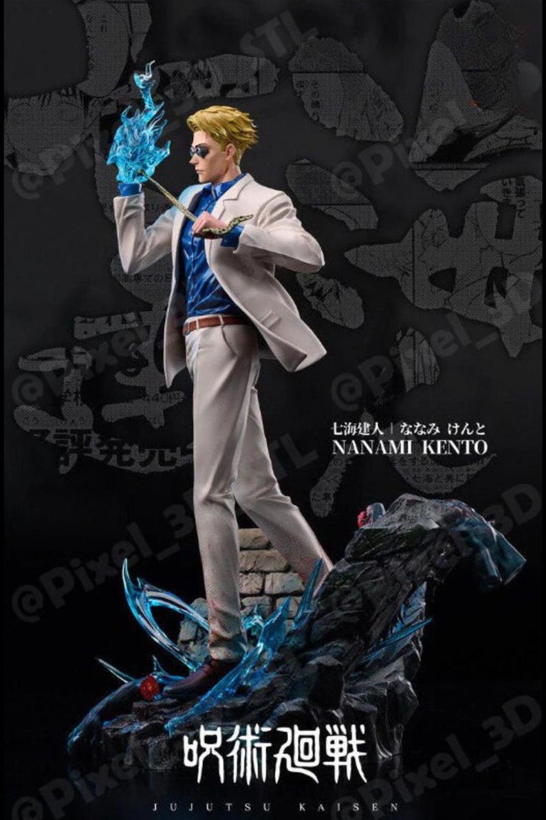 Nanami Kento STL Model, 3D Printable Jujutsu Kaisen Figure, Jujutsu ...