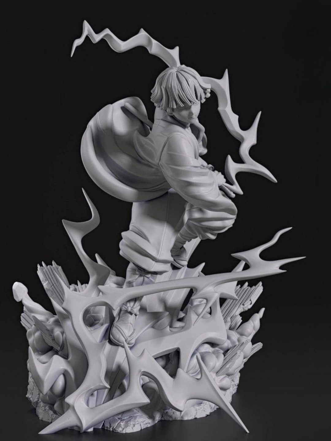 Zenitsu STL File, 3D Printable Demon Slayer Figure, Demon Slayer 3D ...