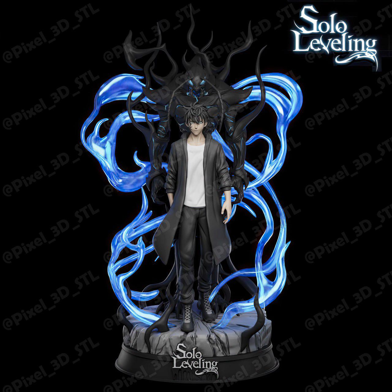 Solo Leveling STL Model, 3D Printable Solo Leveling Figure, Solo ...