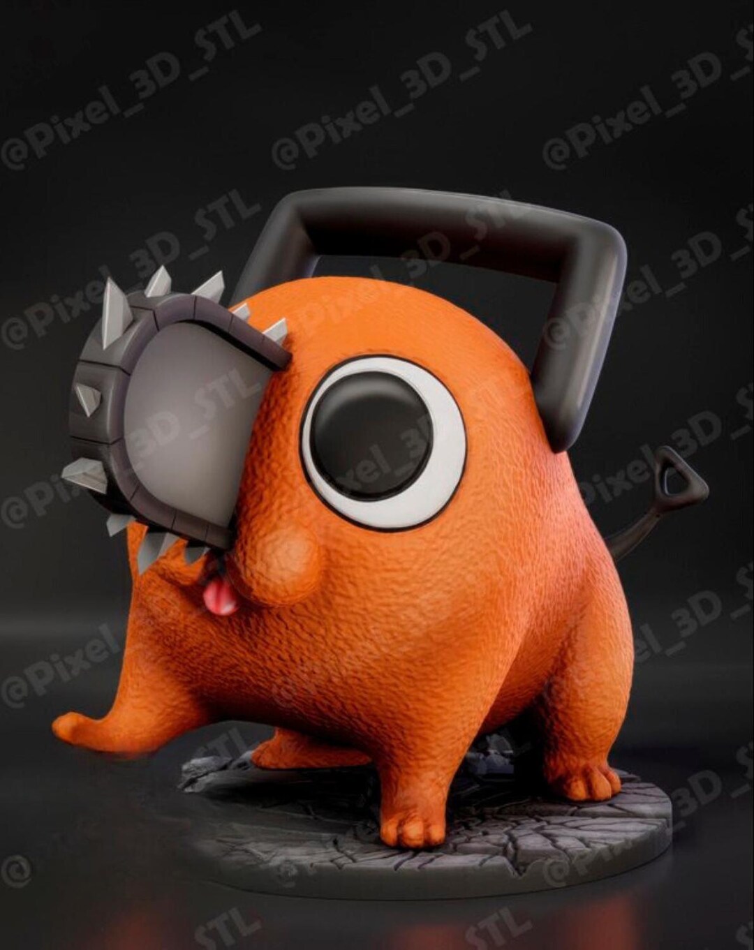 Pochita Chainsaw Man STL Model, 3D Printable Pochita Chainsaw Figure ...