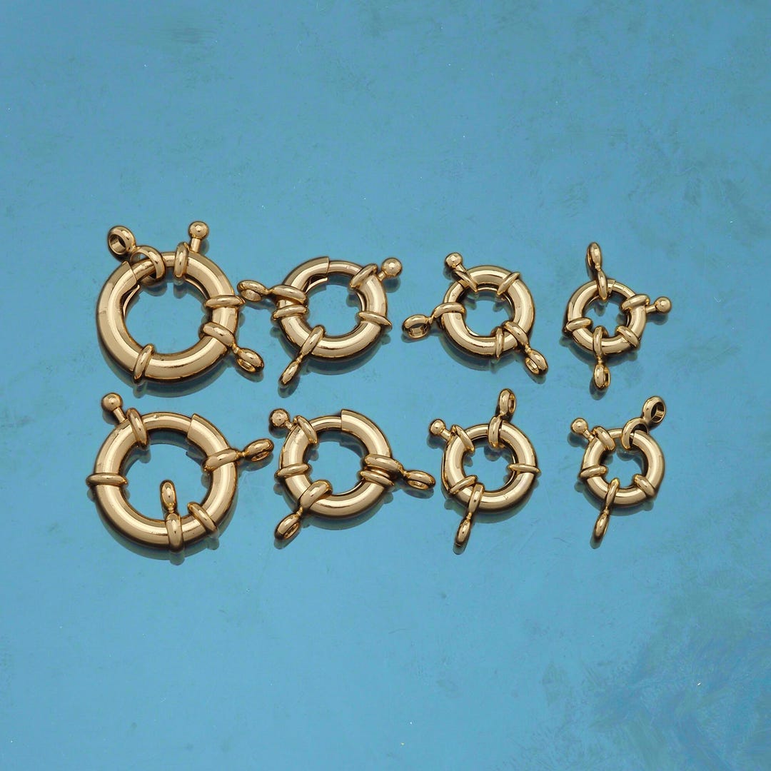 18K Gold Filled Sailor Clasp,nautical Clasp,carabiner Lock Connector ...