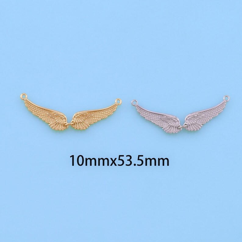 18K Gold Filled Angel Wings Connector Charm, DIY Jewelry Supply - Etsy