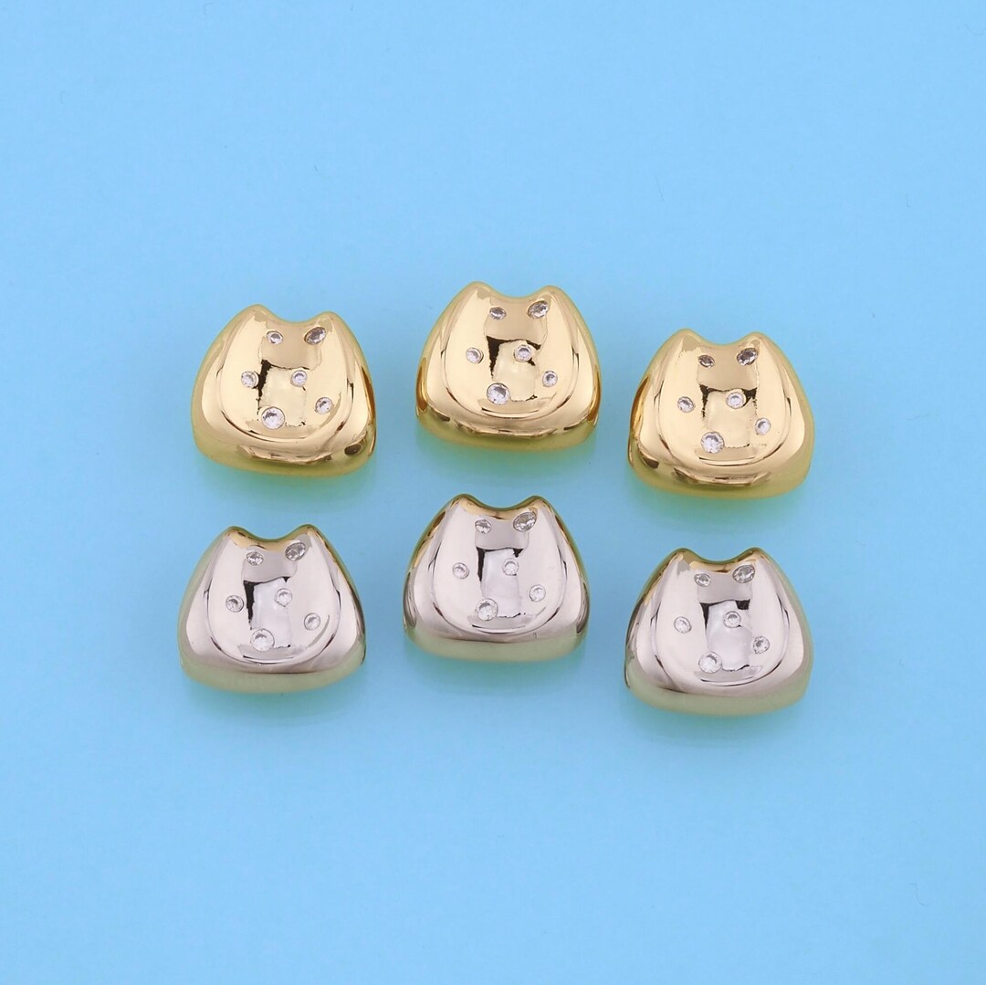 18K Gold Filled Teeth Beads, DIY Jewelry Making Charm - Etsy