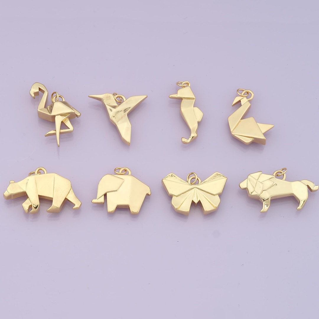 18K Gold Filled Animal Pendant,animal Charm Bracelet Necklace for DIY ...