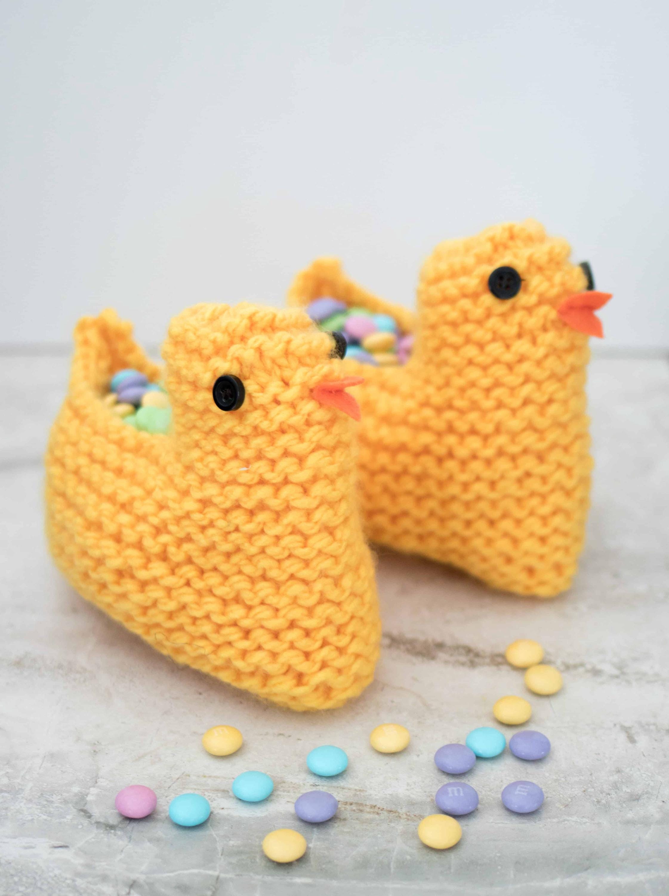 Easy Easter Chick Basket Knitting Pattern - Etsy