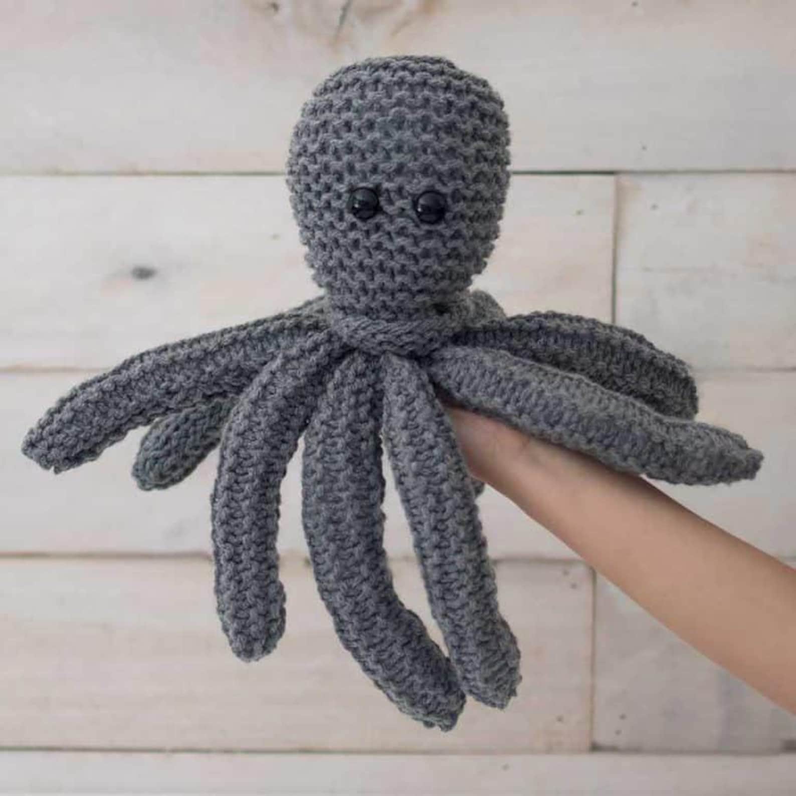 Flat Knit Plush Octopus Knitting Pattern - Etsy